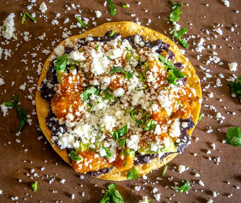 Bean Tostadas with Avocado, Queso Fresco, and Homemade Salsa | Mexican ...
