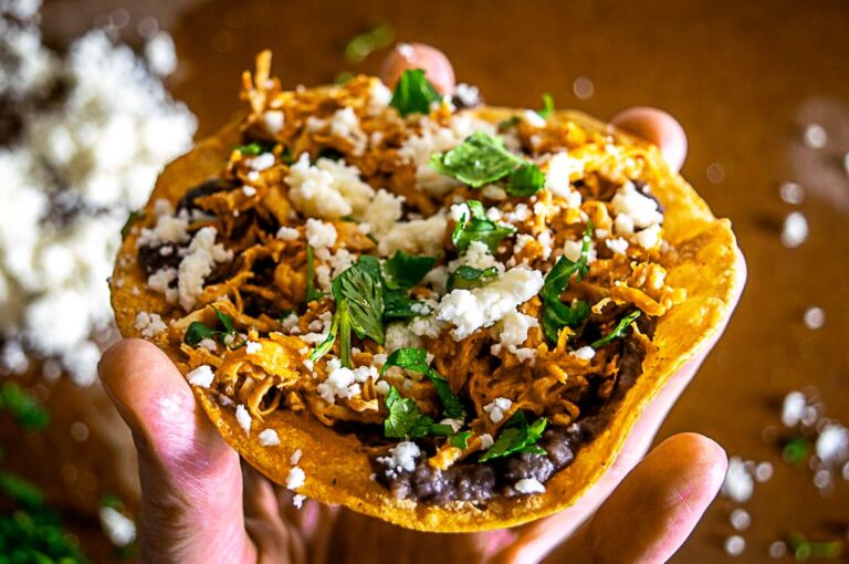 Creamy Chipotle Chicken Tostadas | Mexican Please